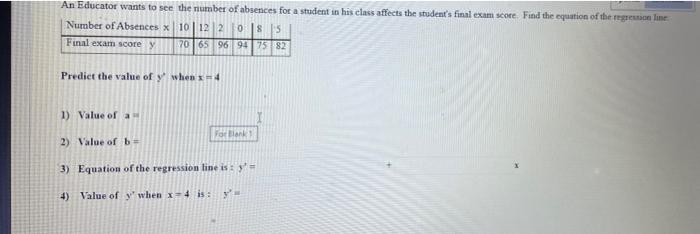 Solved An Educator wants to see the number of absences for a | Chegg.com
