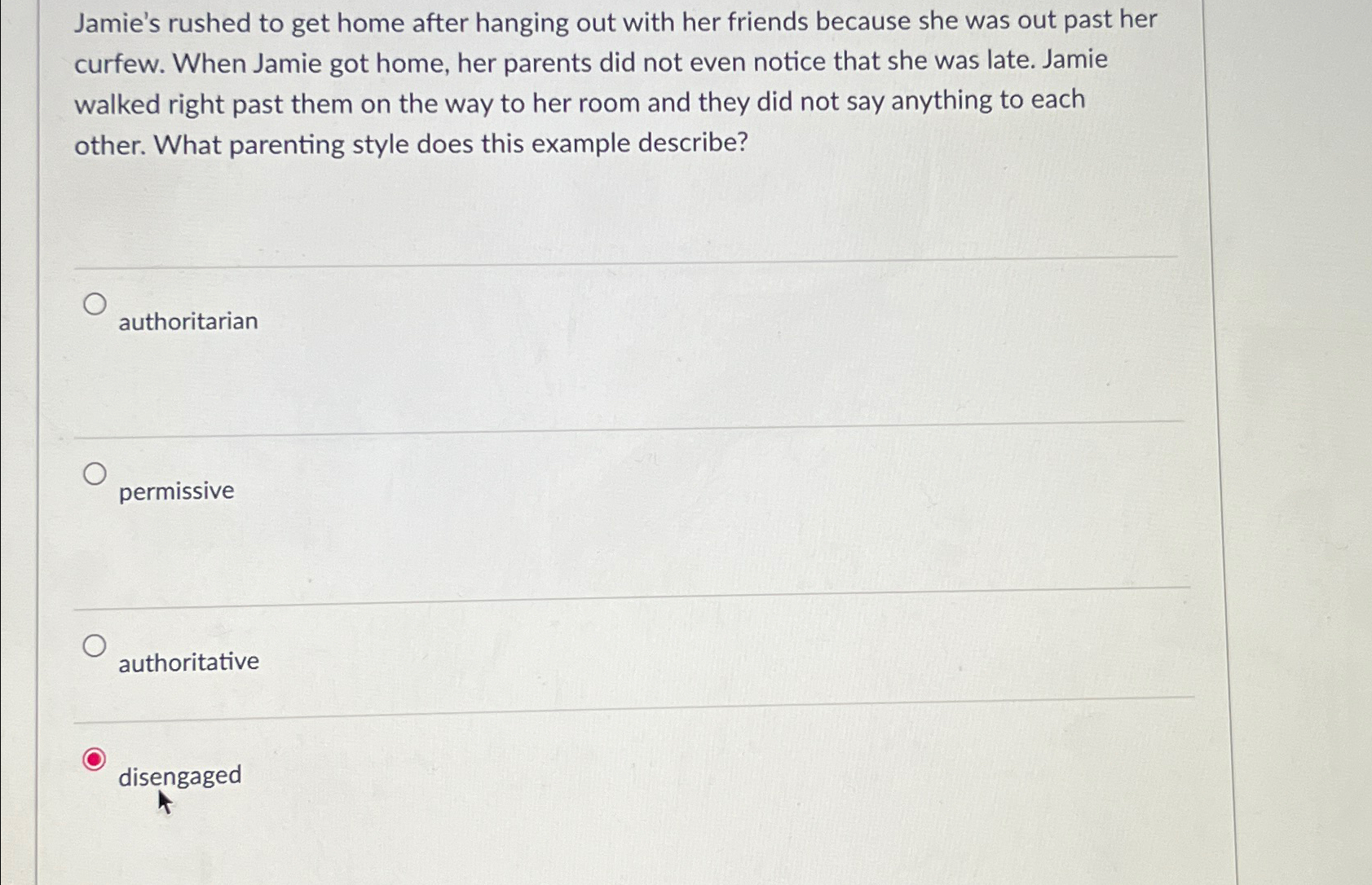 Solved Jamie's rushed to get home after hanging out with her | Chegg.com