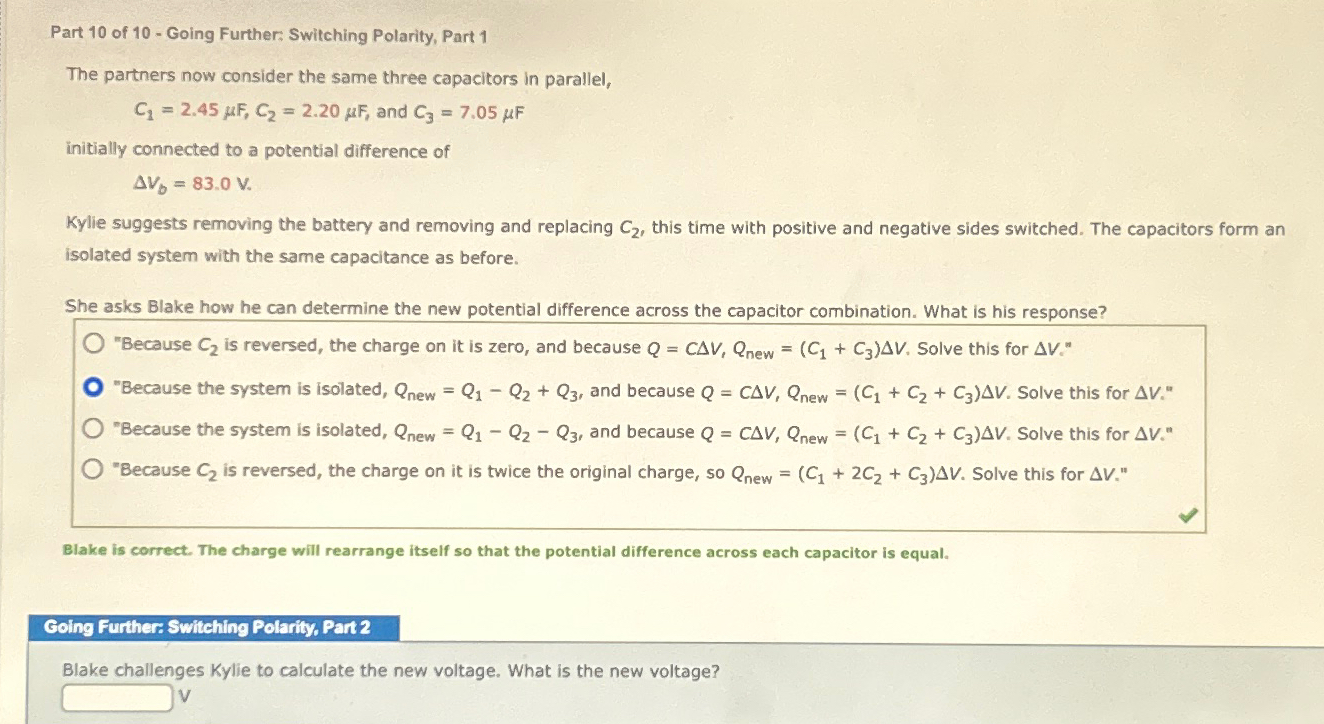Solved Part 10 ﻿of 10 - ﻿Going Further: Switching Polarity, | Chegg.com