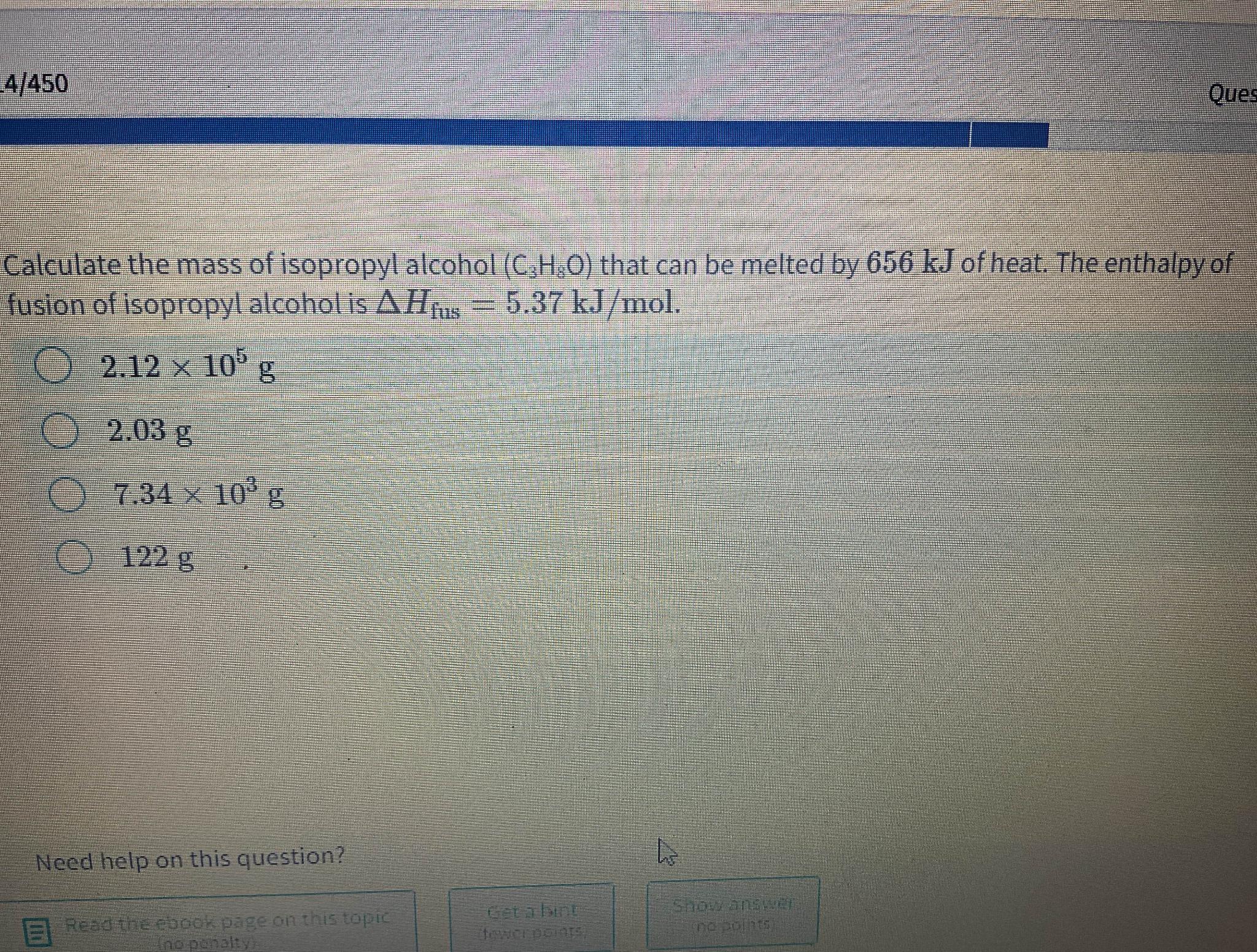 Solved Calculate the mass of isopropyl alcohol (C3H8O) ﻿that | Chegg.com