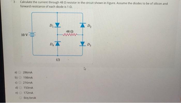 Solved 3. Calculate the current through 48 resistor in the | Chegg.com