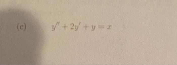 Solved (c) 4+2y+y=2 | Chegg.com