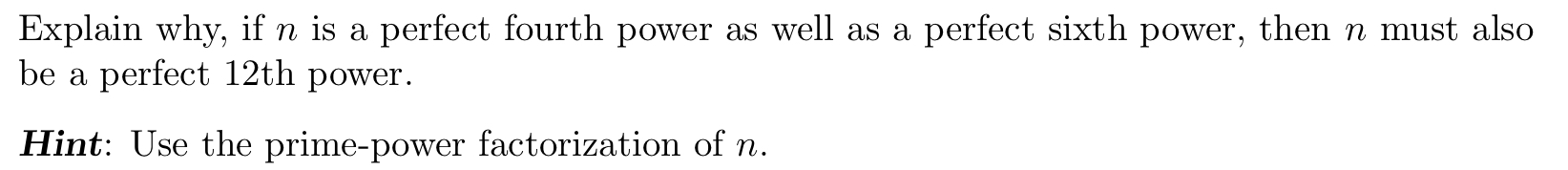Solved Explain why, if n ﻿is a perfect fourth power as well | Chegg.com