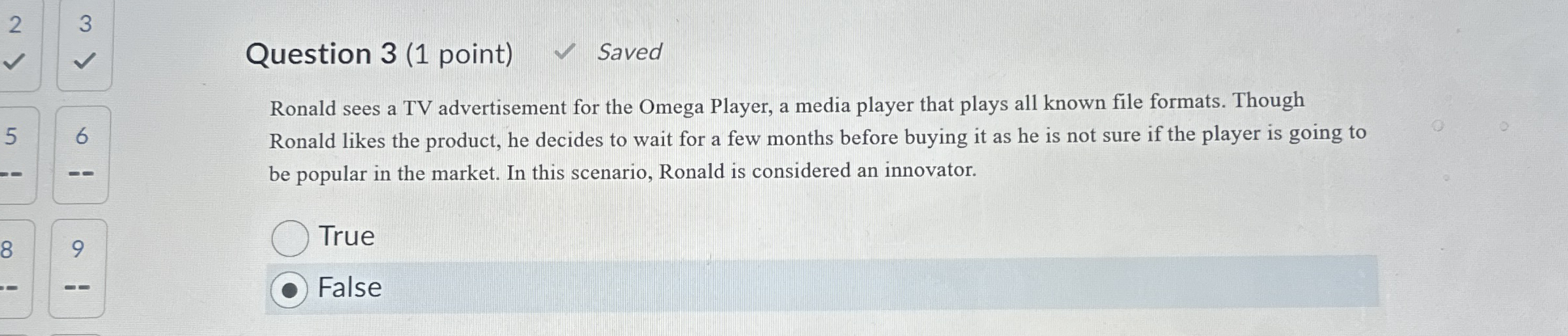 23Question 3 (1 ﻿point)SavedRonald sees a TV | Chegg.com