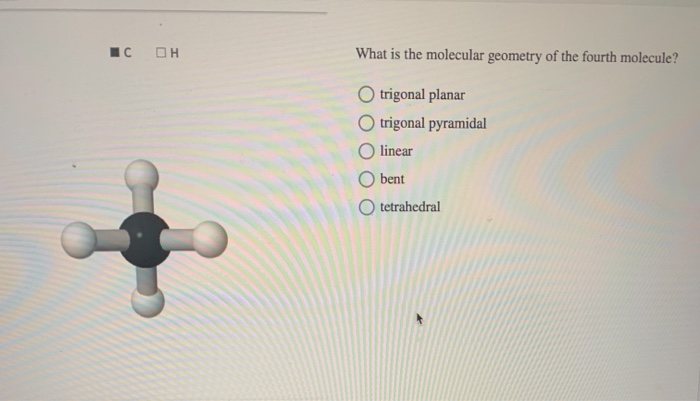 Solved The three-dimensional structures of four molecules | Chegg.com