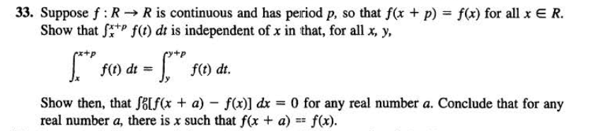 Solved Suppose f:R→R ﻿is continuous and has period p, ﻿so | Chegg.com