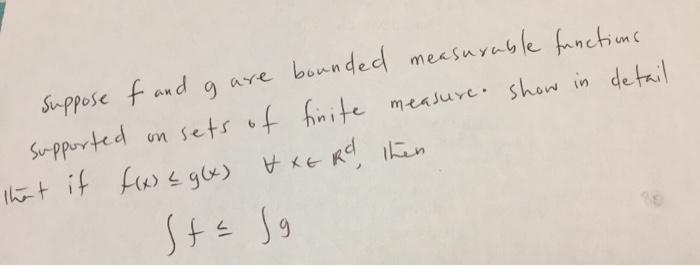 Solved Suppose fand g are bounded measurable functions | Chegg.com