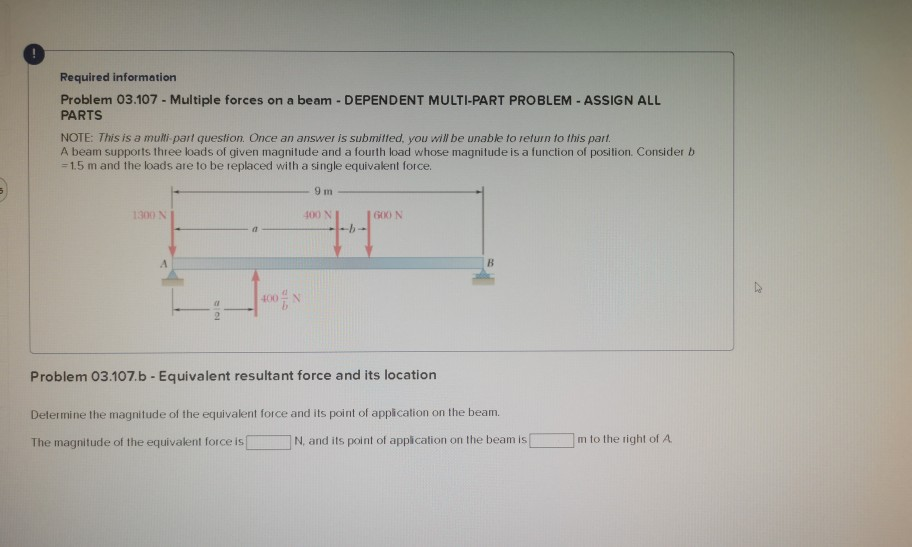 Solved Required information Problem 03.107 - Multiple forces | Chegg.com