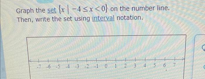Solved Graph the set fx | -4 | Chegg.com