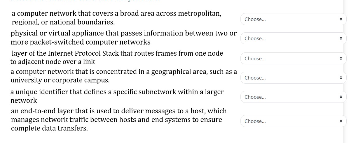 Solved a computer network that covers a broad area across | Chegg.com
