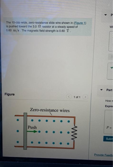 Solved The 10-cm-wide, zero-resistance slide wire shown in | Chegg.com