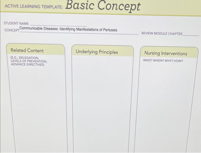 Solved ACTIVE LEARNING TEMPLATE: Basic Concept STUDENT NAME | Chegg.com