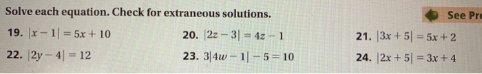 Solved Solve each equation. Check for extraneous solutions. | Chegg.com