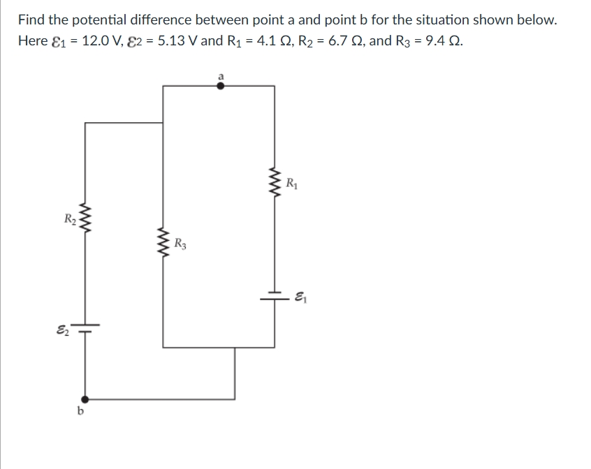 Find the potential difference between point a and | Chegg.com