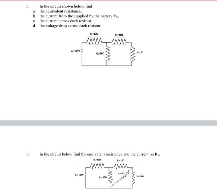 Solved 6. In the circuit shown below find the equivalent | Chegg.com