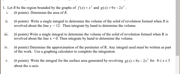Solved v. (6 ﻿points) ﻿Write the integral for the surface | Chegg.com
