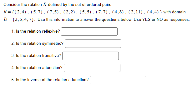 Solved Consider the relation R ﻿defined by the set of | Chegg.com