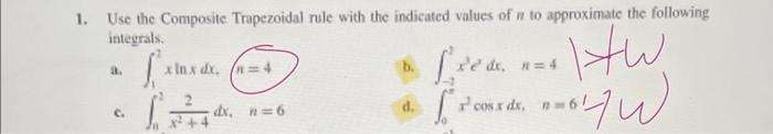 Solved Numerical Analysis, ch4, 4.4: Composite Numerical | Chegg.com