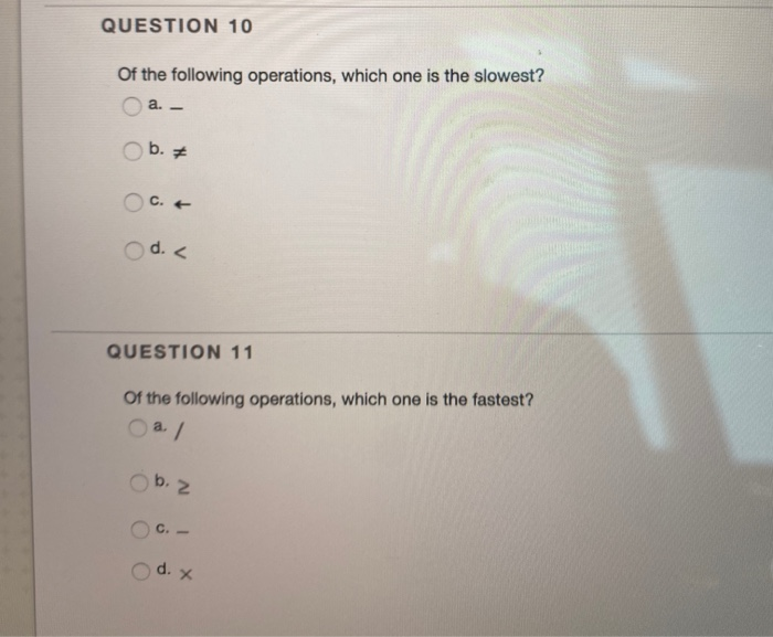 Solved QUESTION 6 What is the dominant operation in this | Chegg.com