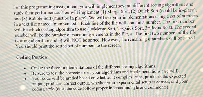 Solved For this programming assignment, you will implement | Chegg.com