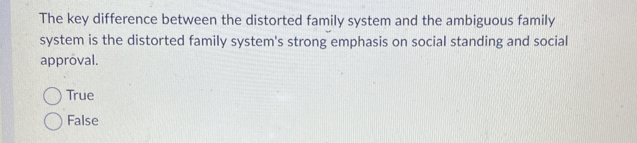 [Solved]: The key difference between the distorted family sy