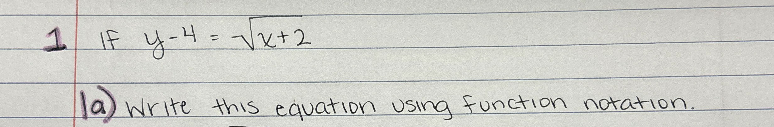 Solved If Y 4 X 22 ﻿write This Equation Using Function
