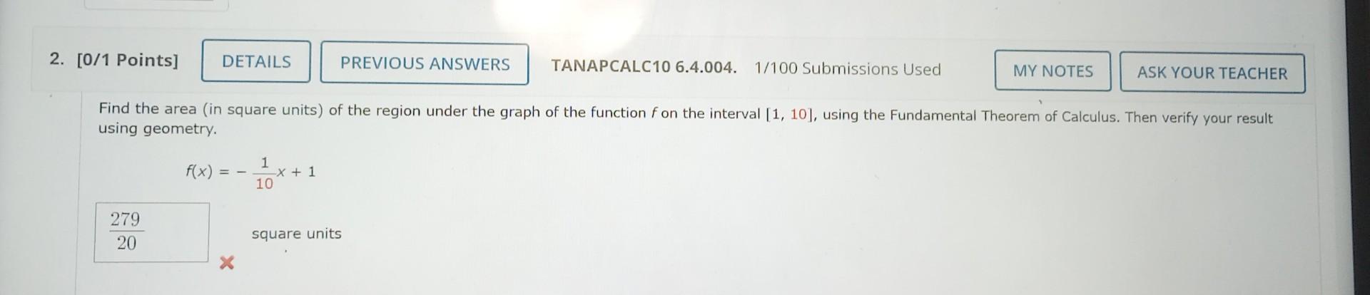 Solved Find the area (in square units) of the region under | Chegg.com