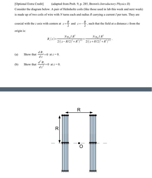 Solved (Optional Extra Credit] (adapted from Prob. 9, p. | Chegg.com