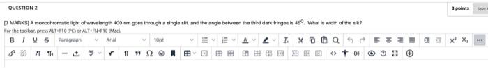 Solved QUESTION 2 3 points Love MARKSA monochromatic light | Chegg.com Solved QUESTION 2 3 points Love MARKSA monochromatic light | Chegg.com