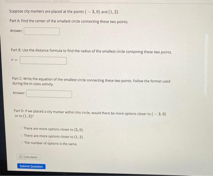 Solved Part A: Find the center of the smallest circle | Chegg.com