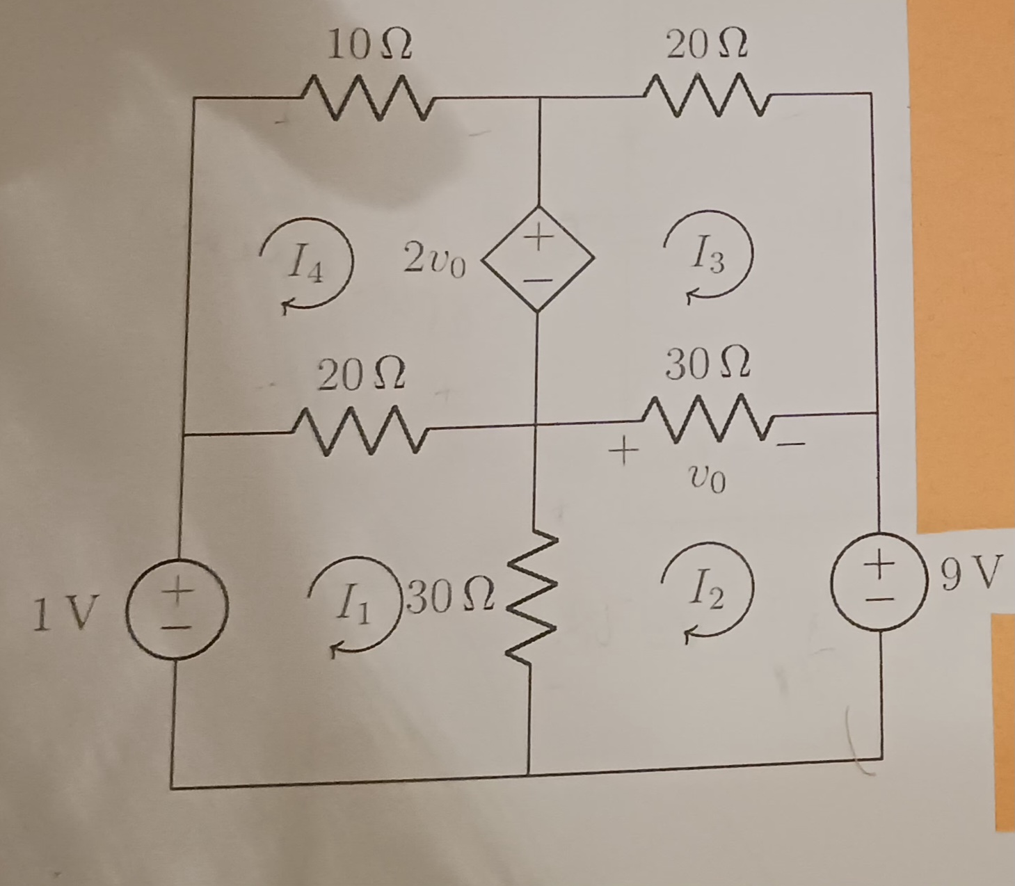 Solved use mesh analysis to solve for each mesh current. | Chegg.com