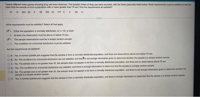 Solved Twelve different video games showing drug use were | Chegg.com