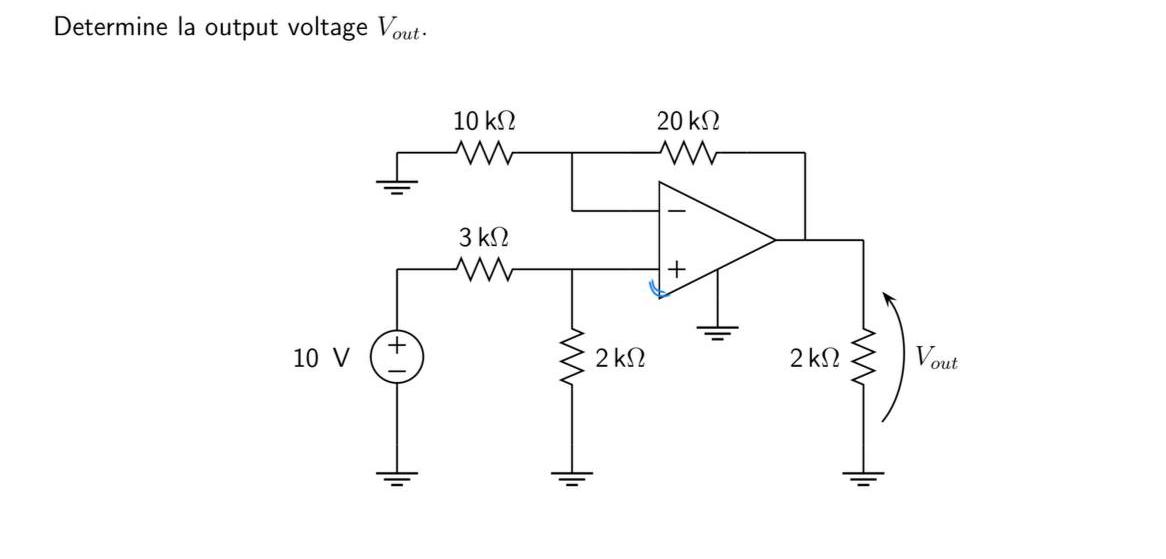 Solved Determine la output voltage Vout . | Chegg.com