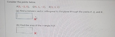 Solved Consider the points | Chegg.com