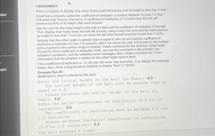 Solved ASSIGNMENT: Write a program to display how many times | Chegg.com