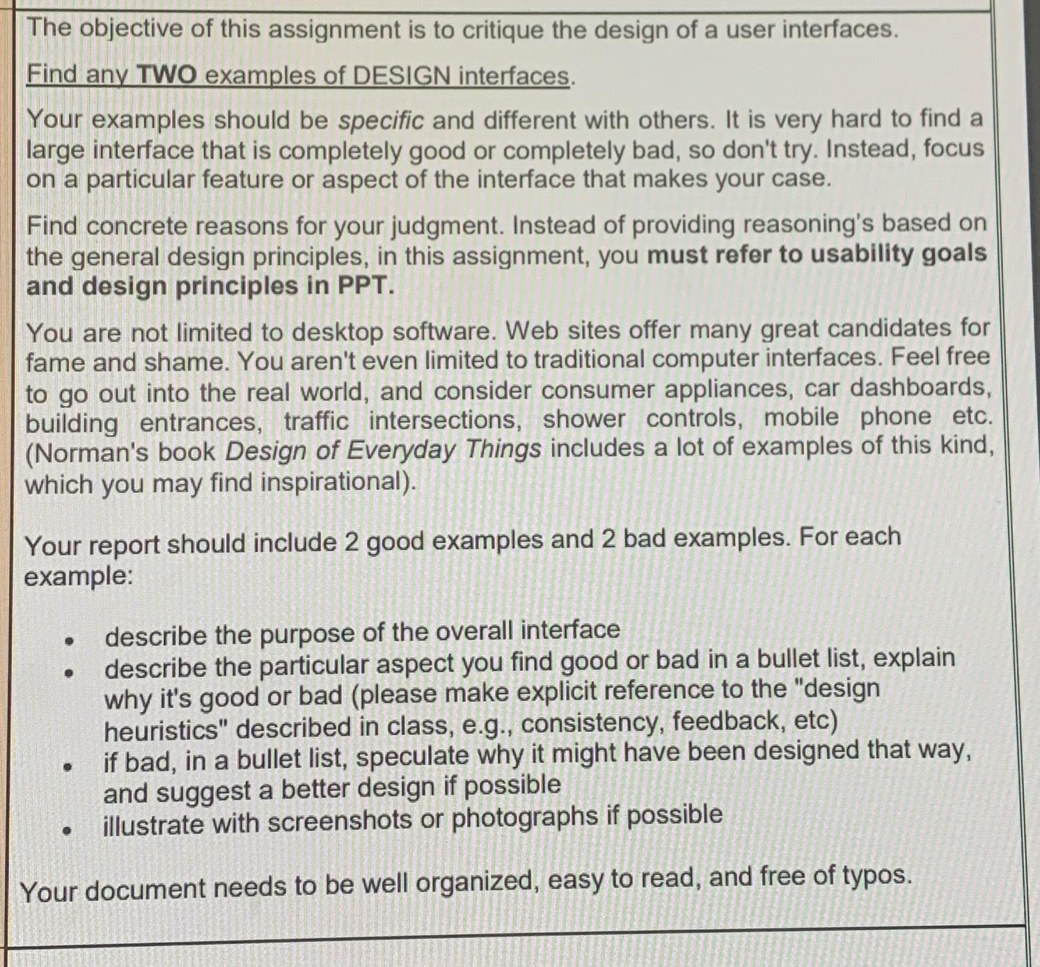 Solved The objective of this assignment is to critique the | Chegg.com