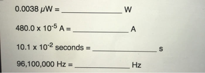 Solved 1. Convert the following into engineering notation | Chegg.com