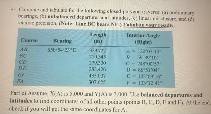 Solved 4 Compute And Tabulate For The Following
