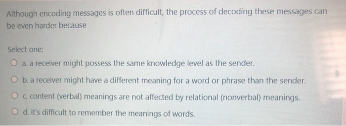 Solved Although Encoding Messages Is Often Difficult The 2545
