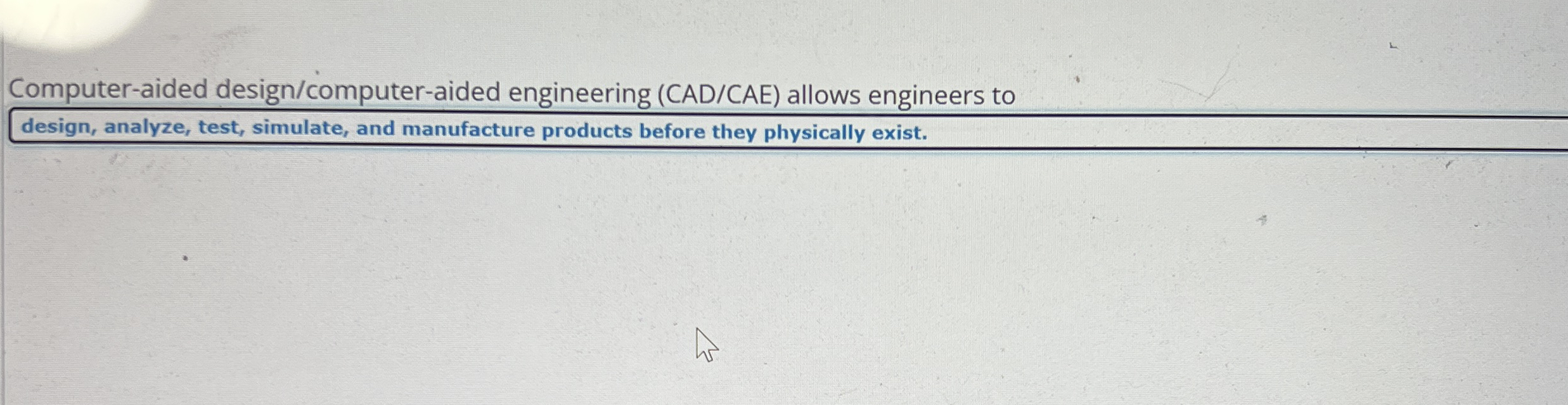 Computer-aided design/computer-aided engineering | Chegg.com