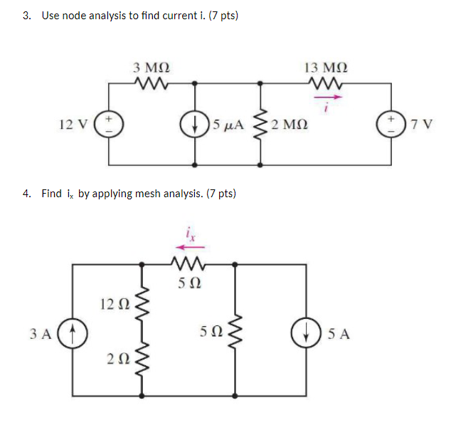 Solved Use Node Analysis To Find Current I 7 ptsfind Ix