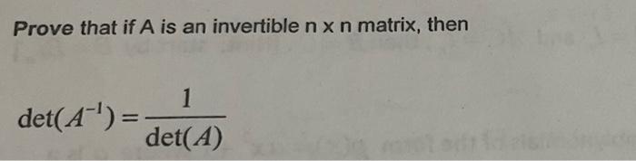 Solved Prove that if A is an invertible n×n matrix, then | Chegg.com