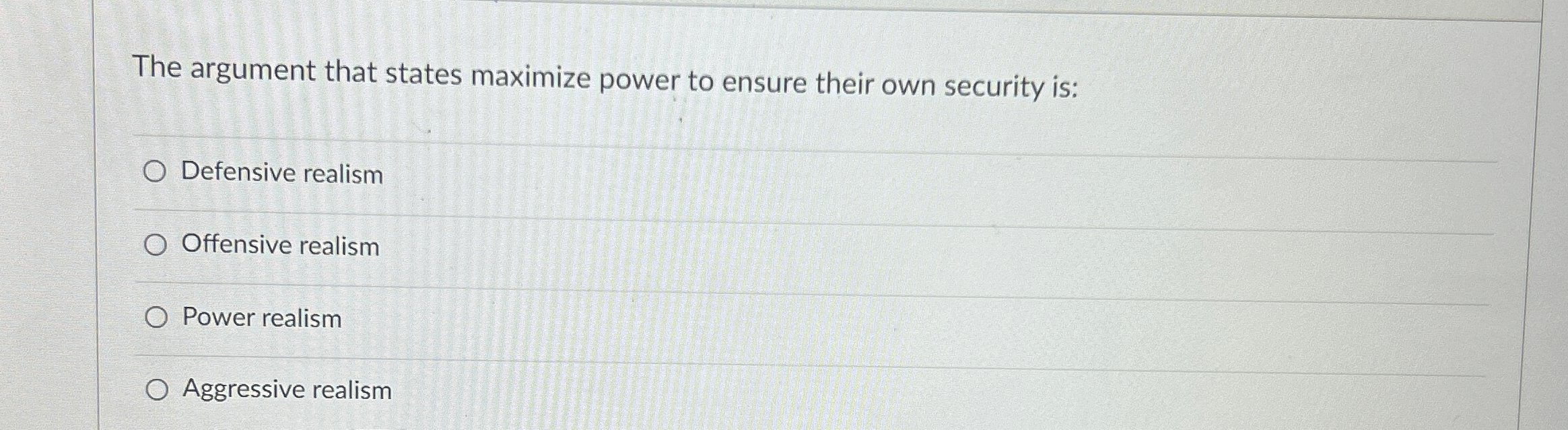 Solved The argument that states maximize power to ensure | Chegg.com