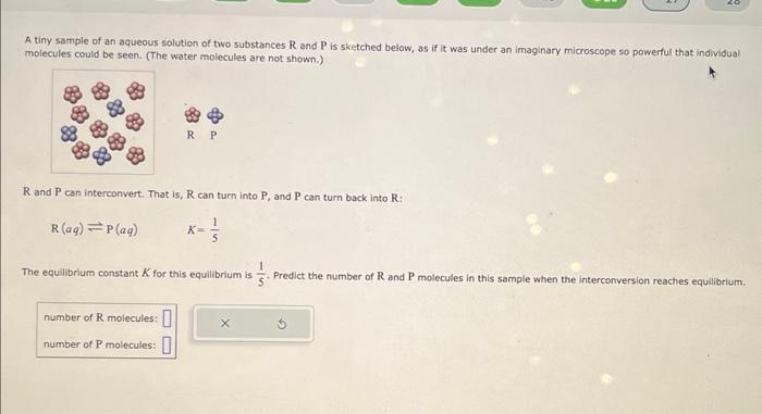 Solved A tiny sample of an aqueous solution of two | Chegg.com