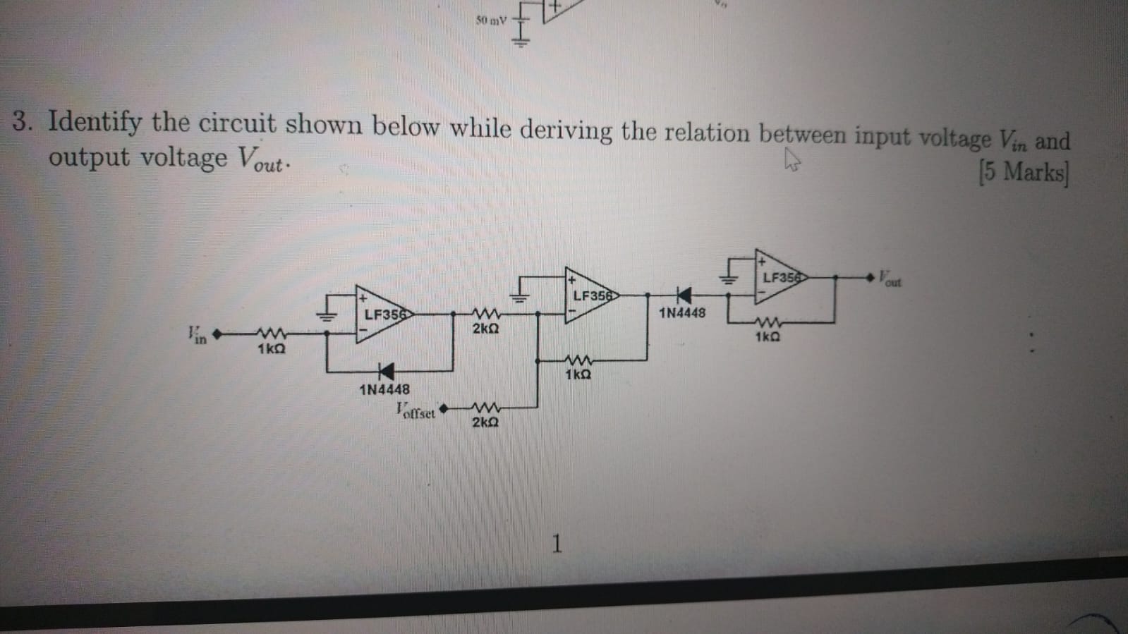 Solved Identify the circuit shown below while deriving the | Chegg.com