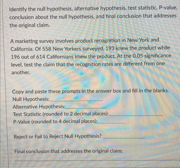 Solved Identify the null hypothesis, alternative hypothesis, | Chegg.com