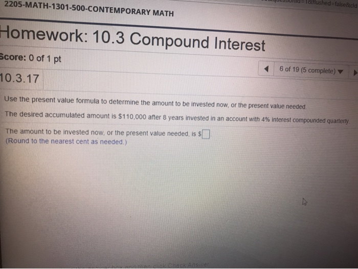 Solved 2205-MATH-1301-500-CONTEMPORARY MATH | Chegg.com