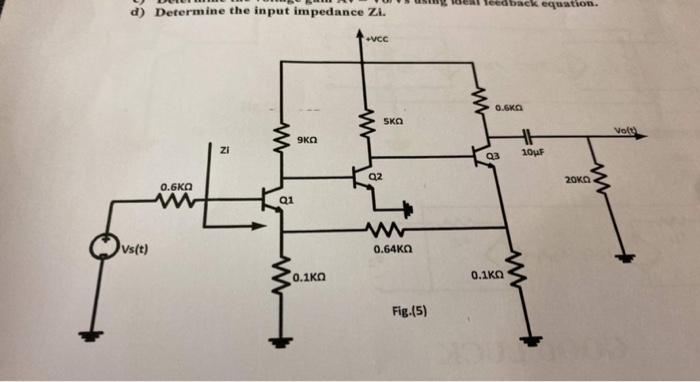 Solved Problem \# 5: (25 points) For the amplifier circuit | Chegg.com