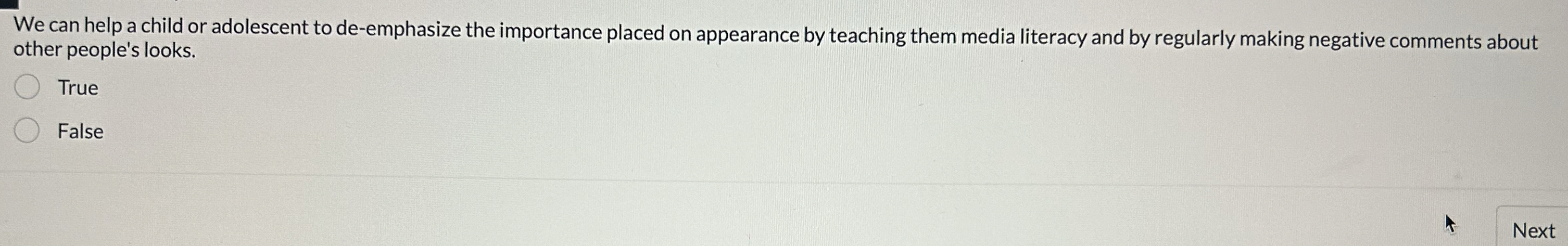 Solved We can help a child or adolescent to de-emphasize the | Chegg.com