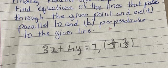 Solved Find equations of the lines that pass through the | Chegg.com